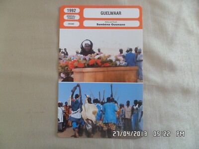 CARTE FICHE CINEMA 1992 GUELWAAR Omar Seck Ndiawar Diop Mame Ndoumbe ...