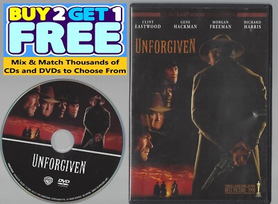 Unforgiven (DVD, 1992) Clint Eastwood Gene Hackman Classic Disc & Cover ...