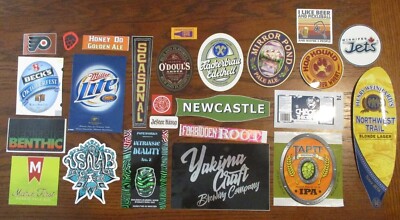 25 BEER STICKER PACK LOT decal craft beer brewing brewery tap handle 46 ...