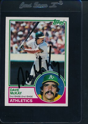 1983 Topps #47 Dave McKay Athletics Signed Auto *40539 | eBay