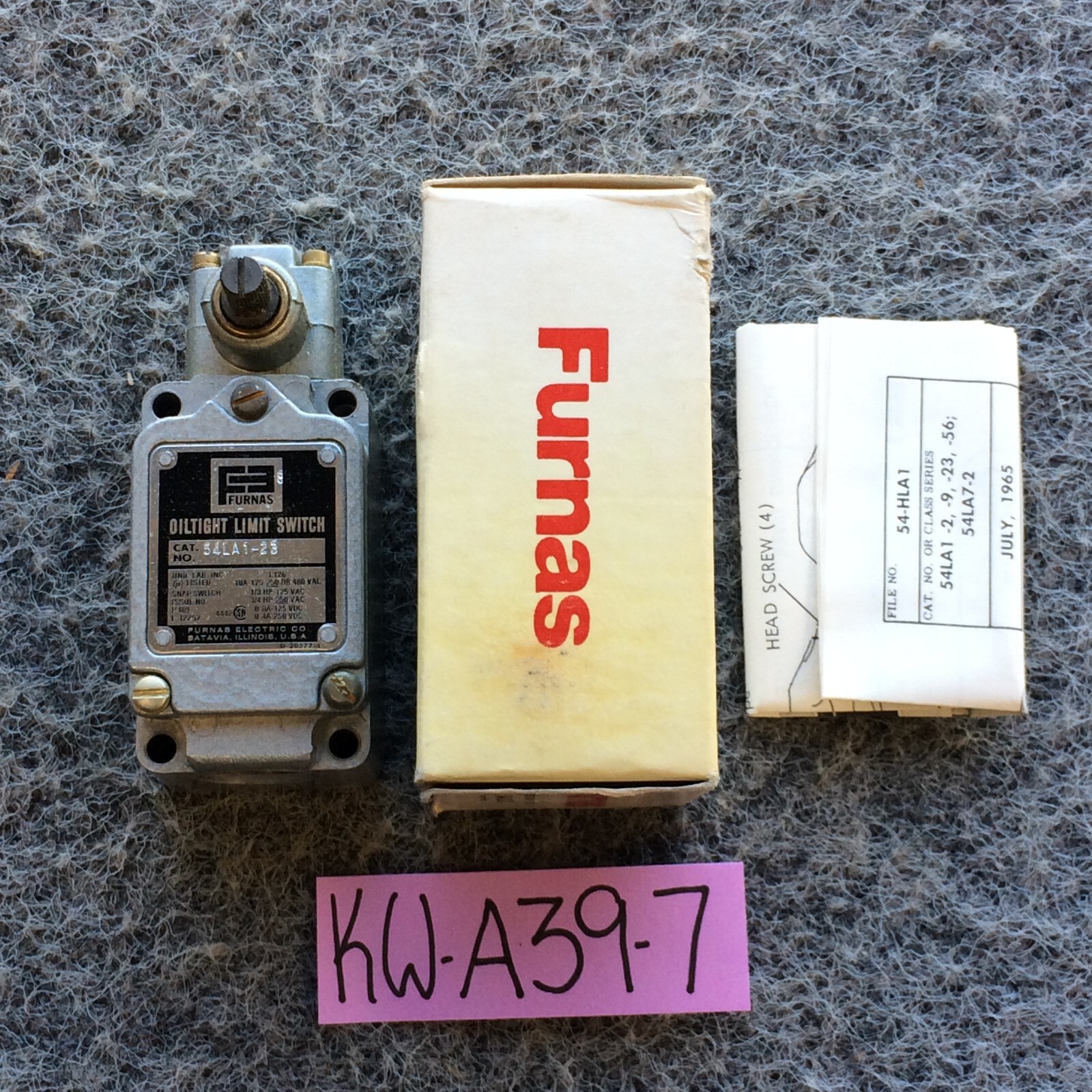 NOS Furnas 54LA123 Oil Tight Rotary Limit Switch MAKE OFFER 1 Year ...