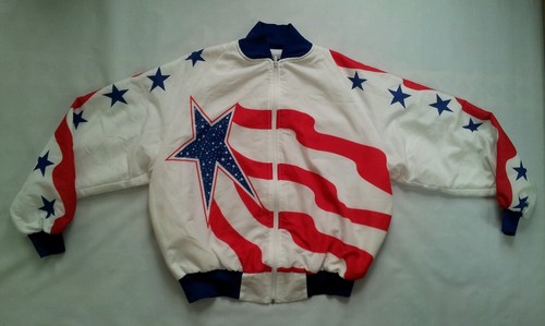 VINTAGE MADE IN USA GREAT THREADS US FLAG LIGHTWEIGHT JACKET IN SIZE M ...
