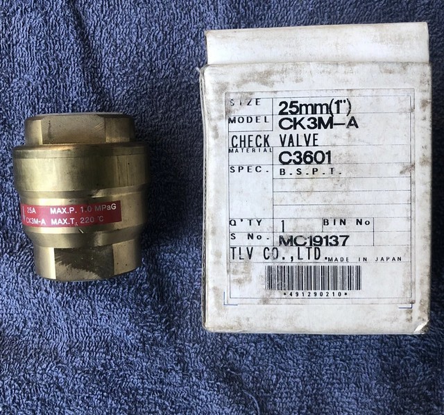 3 X TLV 20mm (3/4") Ck3m-a Check Valve for sale online | eBay