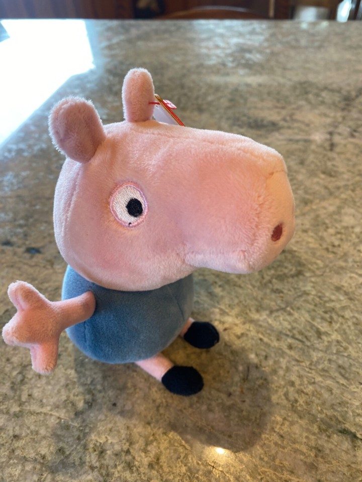 Ty Peppa Pig George Pig w/ Dinosaur Stuffed Toy Doll Plush 7” | eBay