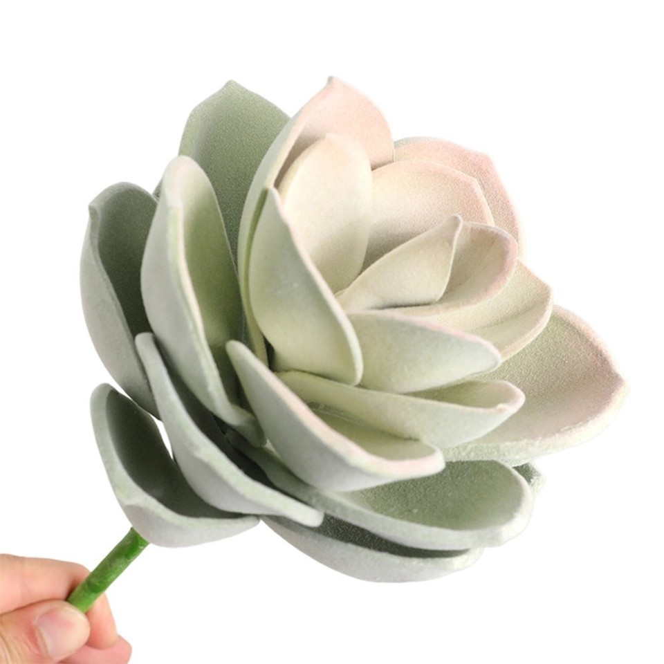 Flocked Succulent Faux Succulent Plant Pachyphytum Shape Soft Flocked ...