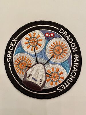 NASA Patch Dragon Parachutes Splashdown 4" Iron On Limited Edition | eBay