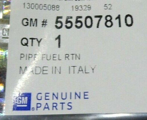 GENUINE HOLDEN GM RG COLORADO DIESEL FUEL PIPE RETURN HOSE 55507810 for ...