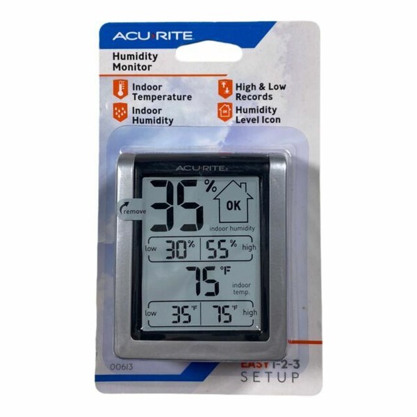 AcuRite 00613 Digital Indoor Thermometer - Silver for sale online | eBay