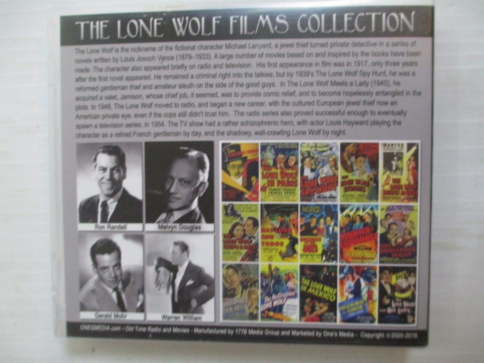 the Lone Wolf films collection Onesmedia Michael Lanyard 16 films | eBay