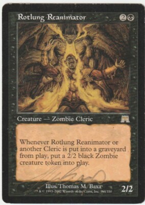 Onslaught MTG Oversold Cemetery Signed by Thomas M. Baxa | eBay