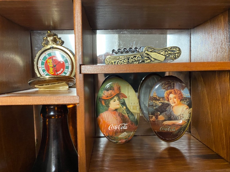 DRINK COCA COLA 100TH CENTENNIAL CELEBRATION SHADOW BOX WITH MULTIPLE ...