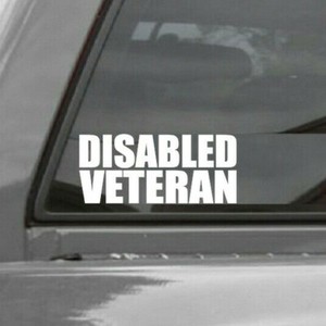 DISABLED VETERAN Vinyl Window Decal Sticker | eBay