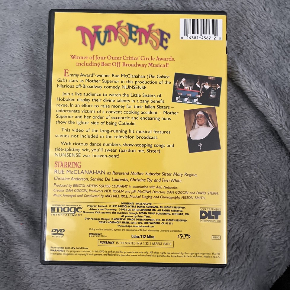 Nunsense (DVD, 1993) And Nunsense 2 (DVD, 1994) Rue McClanahan On ...
