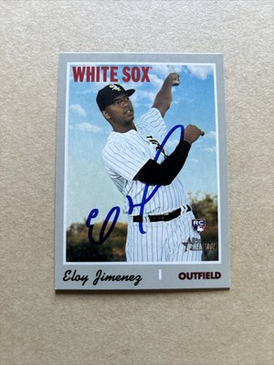 Eloy Jimenez Signed Autograph 2019 Topps Heritage RC Card Chicago White ...