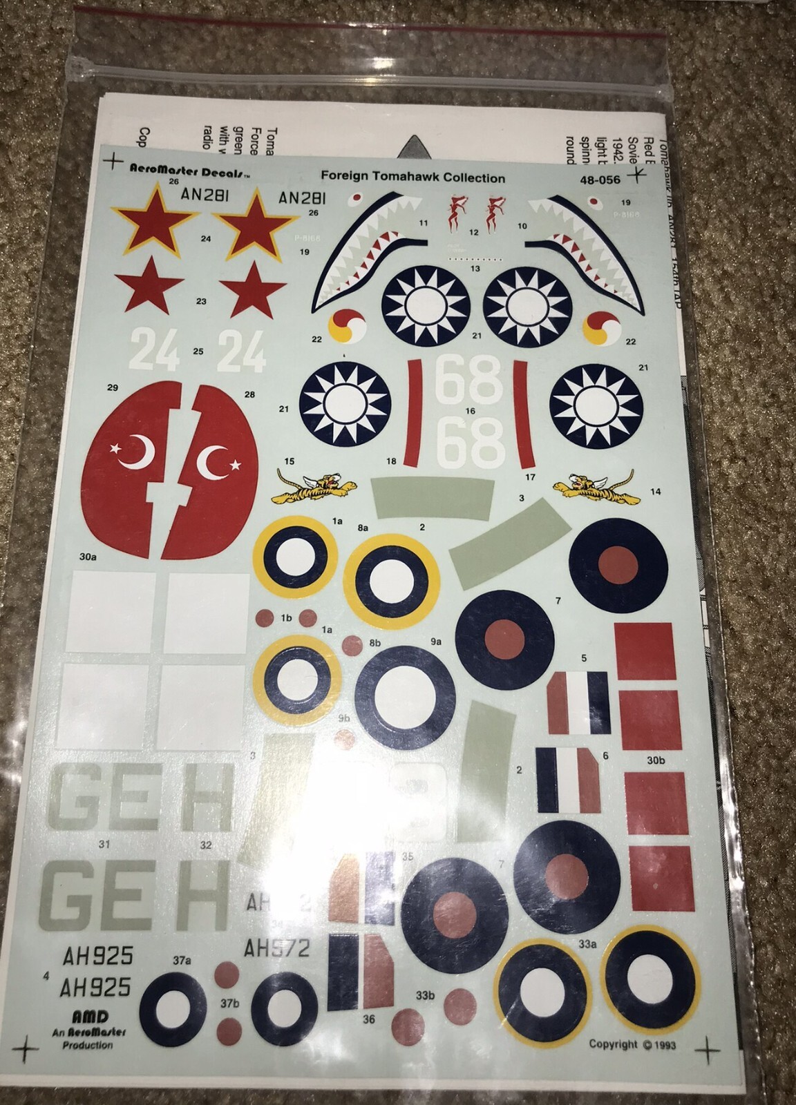 Academy P-40C Tomahawk Model Kit Bonus AeroMaster Decals Eduard Brass 1/48 2182 | eBay