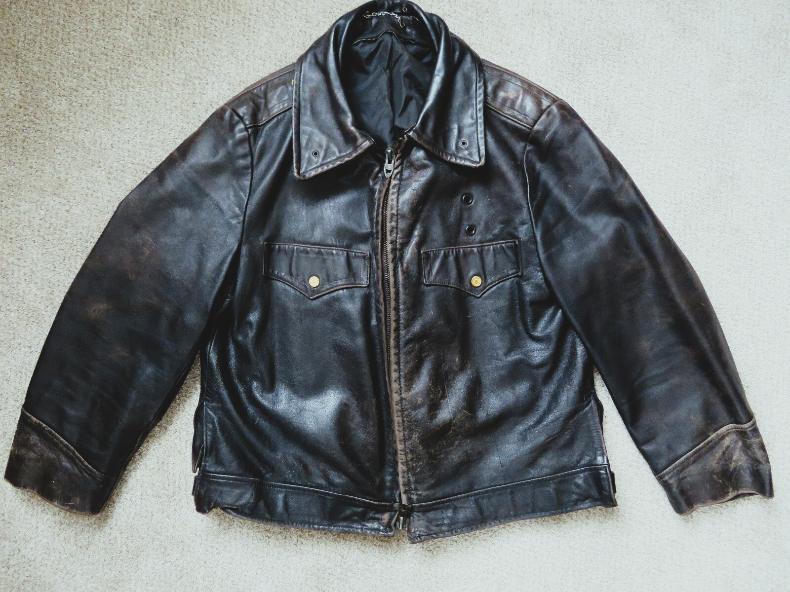 Vintage 1960's Horsehide PHILADELPHIA Police Leather … - Gem