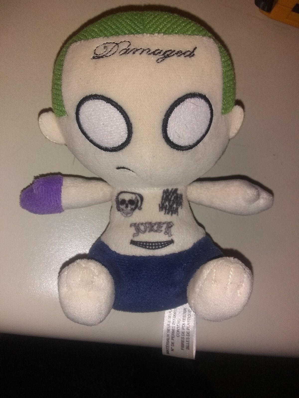 Plush Joker Doll 5 Inches Tall "Damaged" Written Across Forehead ...