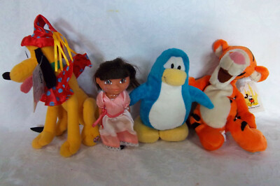 Disney Pluto Tigger Club Penguin 8" Dora Plush Soft Toy Stuffed Animal ...
