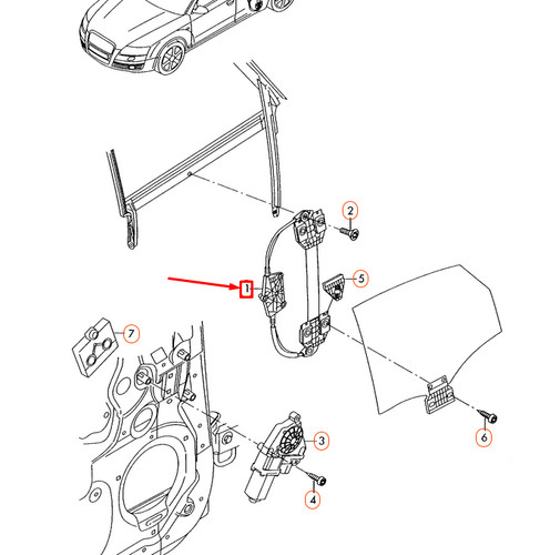 NEW AUDI A6 4F C6 REAR LEFT WINDOW REGULATOR 4F0839461B OEM NO DUTY TO ...