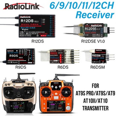 RadioLink RC Receiver R12DS R12DSE R9DS R6DS for RC AT10II/AT10/AT9 ...