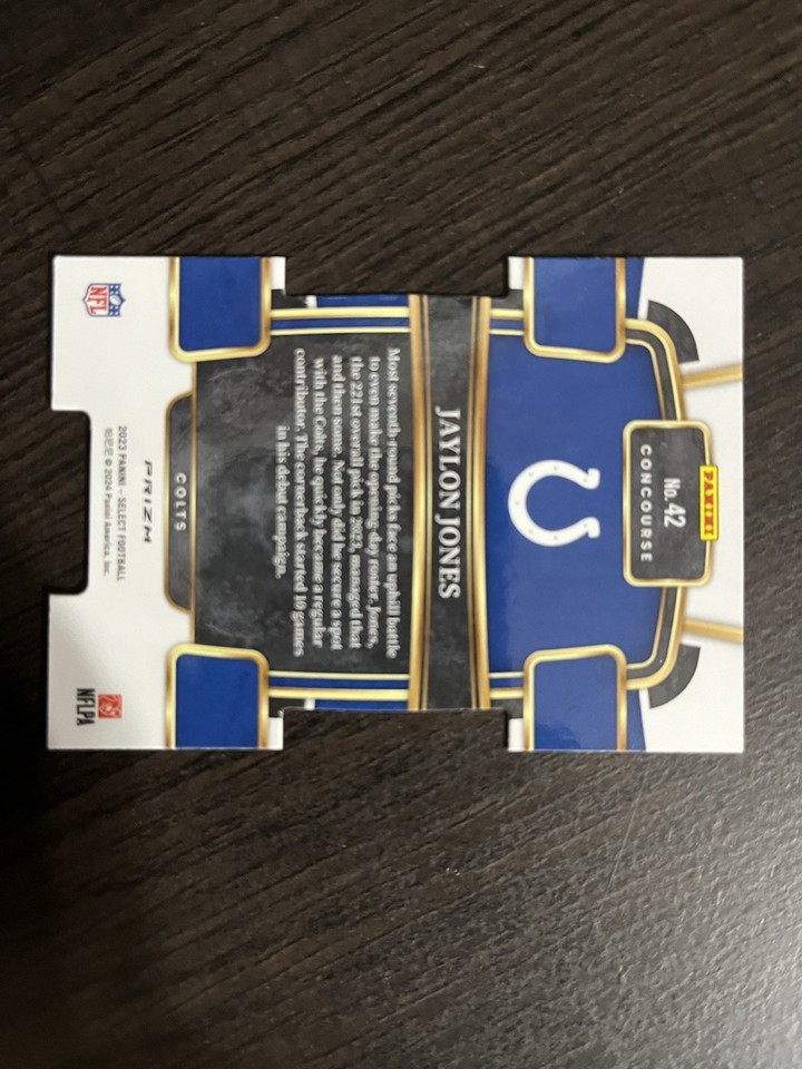 2023 Panini Select - Concourse Jaylon Jones #42 Silver Prizm Die-Cut ...