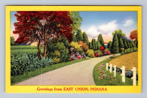 East Union IN-Indiana Scenic Road Greetings Country Vintage Postcard | eBay