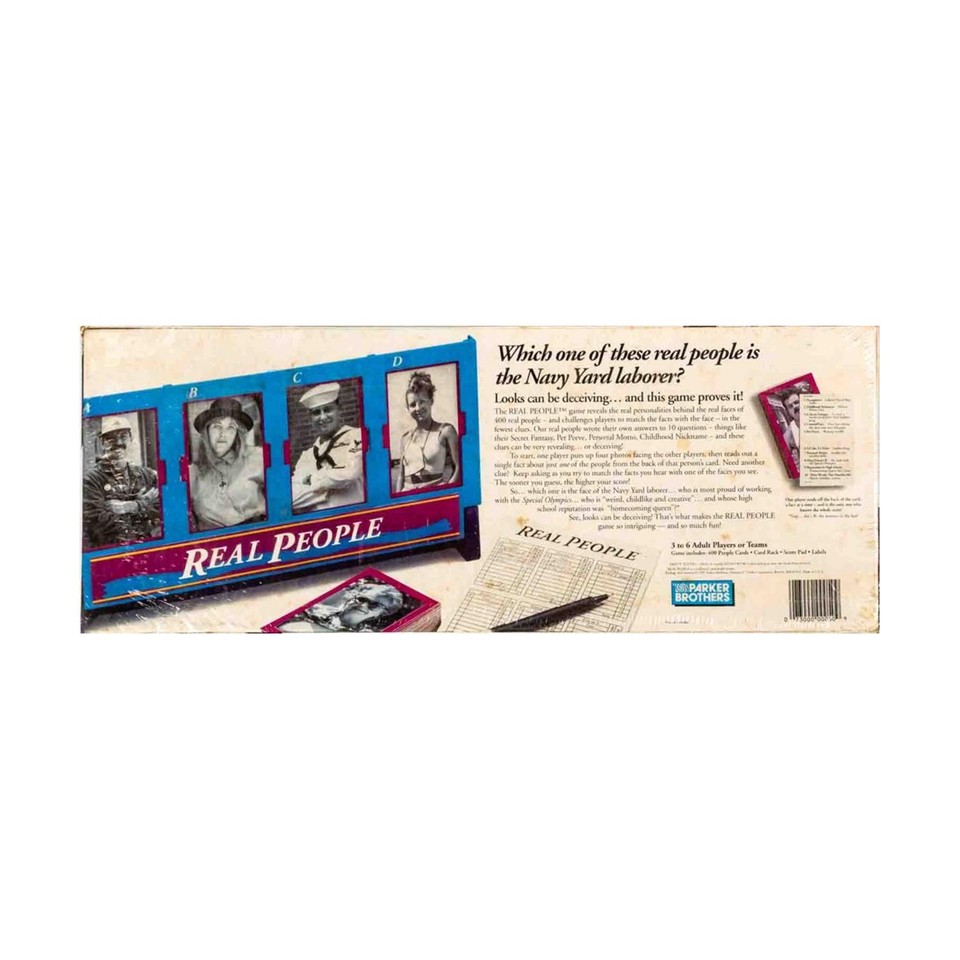 Parker Bros Boardgame Real People Box SW (VG+/New) 73000000509| eBay