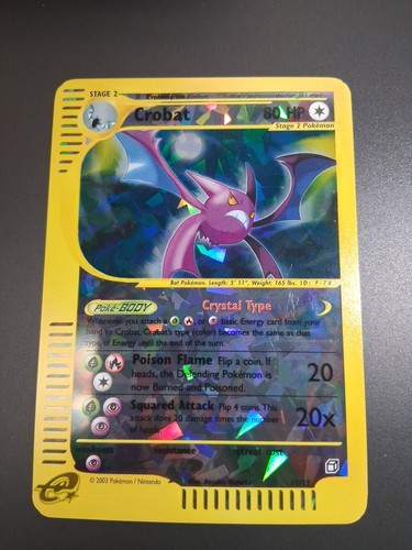 Pokemon Crystal CROBAT Box Topper Skyridge 10/12 Jumbo LP Fast Ship | eBay