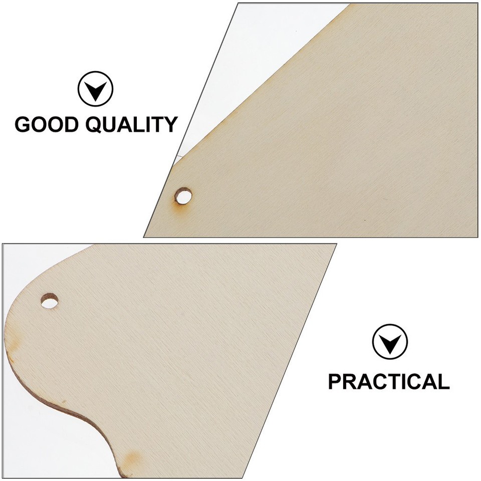 18pcs Wooden Hanging Signs Irregular Blank Wood Plaques with Rope for ...
