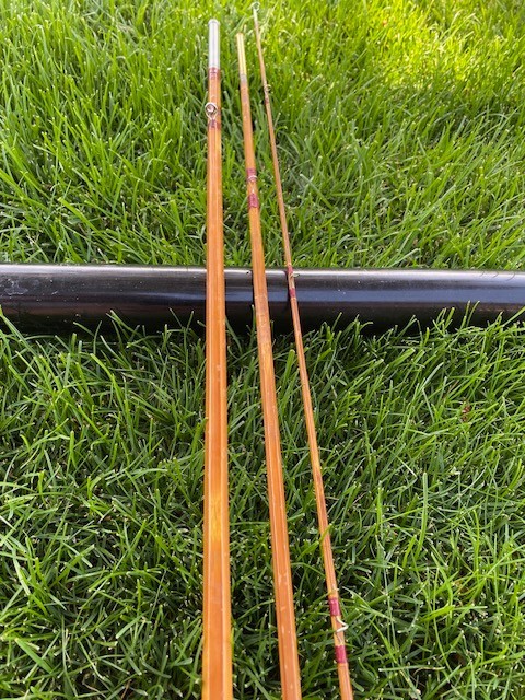 Montague Vintage 3pc 9ft Bamboo Fly Rod Vintage W/ extra 3' tip +W/org ...