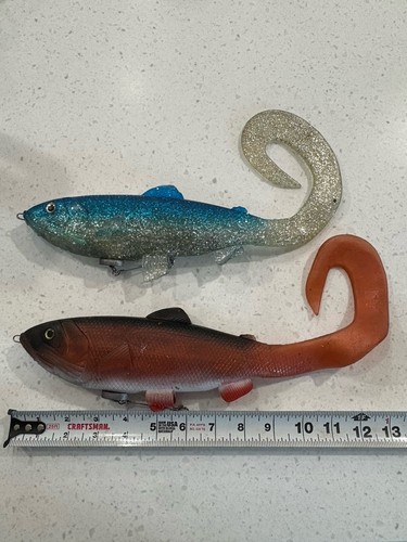 2 Large Rubber Musky Swimbaits Muskie Lures Lot | eBay