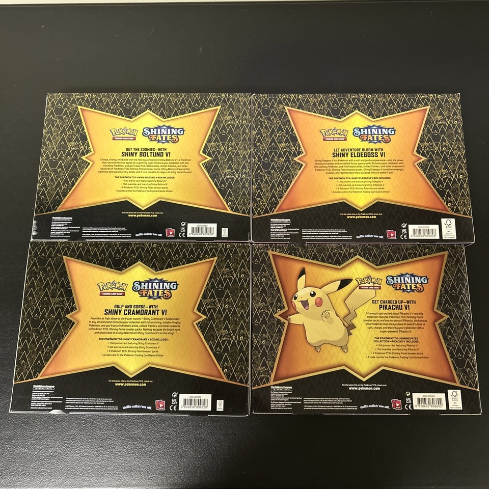 Pokemon TCG: Shining Fates Pikachu V And 3 Others Set Of 4 Boxes NFS | eBay