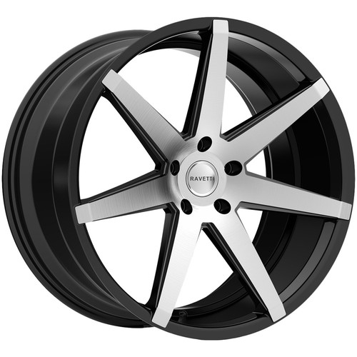 Ravetti M7 22x10 5x115 +20mm Black/Machined Wheel Rim 22" Inch | eBay