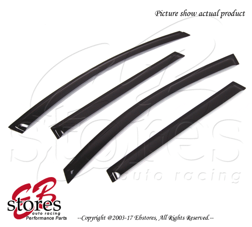 For Volvo XC70 2008-2016 Outside-Mounted Dark Smoke JDM Window Visors ...