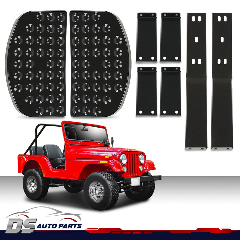 New Side Step Kit Set with Hardware Fit For Jeep Willys CJ2A CJ3A CJ3B ...