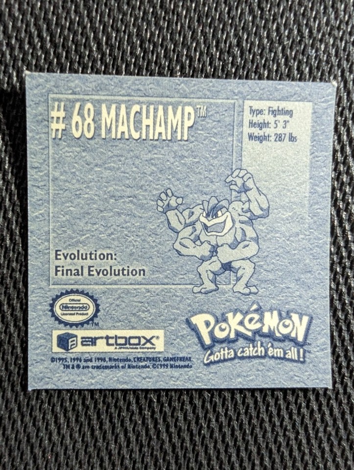 Machamp #68 Pokemon 1999 Artbox Sticker NM | eBay