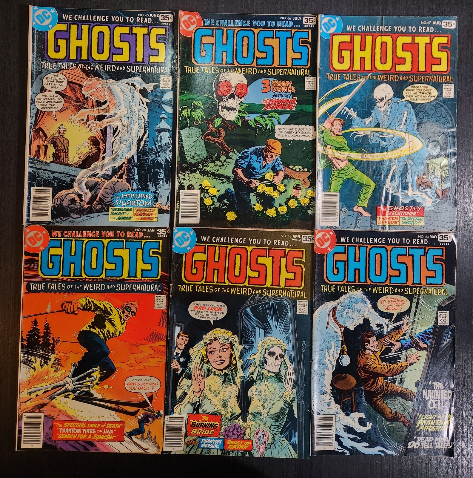 GHOSTS DC COMICS (#60 ~ #67) LOT/RUN OF 6 BRONZE AGE HORROR 1978 VG/FN ...