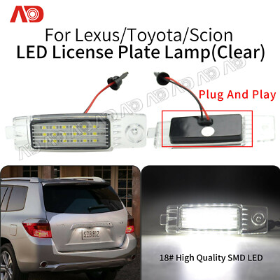 LED Number License Plate Lamp Light For Lexus RX300 Harrier Highlander ...