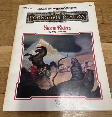 Advanced Dungeons & Dragons Storm Riders w/map Forgotten Realms ...