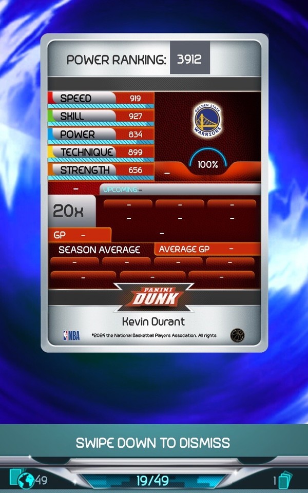 NBA DUNK DIGITAL KEVIN DURANT 2017 NATIONAL TREASURES 19/49 | eBay