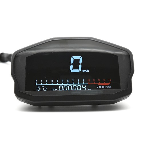 Motorcycle Gauge LCD Display Multifunction GPS Speedometer TRIP ODO ...