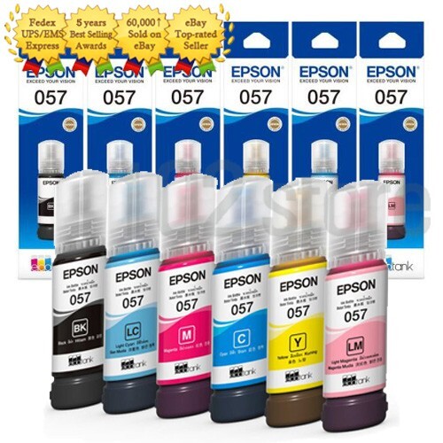 Epson Ink Bottle 057 6Color Pack Set for L8050 L18050 Printer | eBay