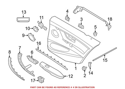 Genuine OEM Rear Inner Door Interior Trim Panel Retainer For BMW 328i ...