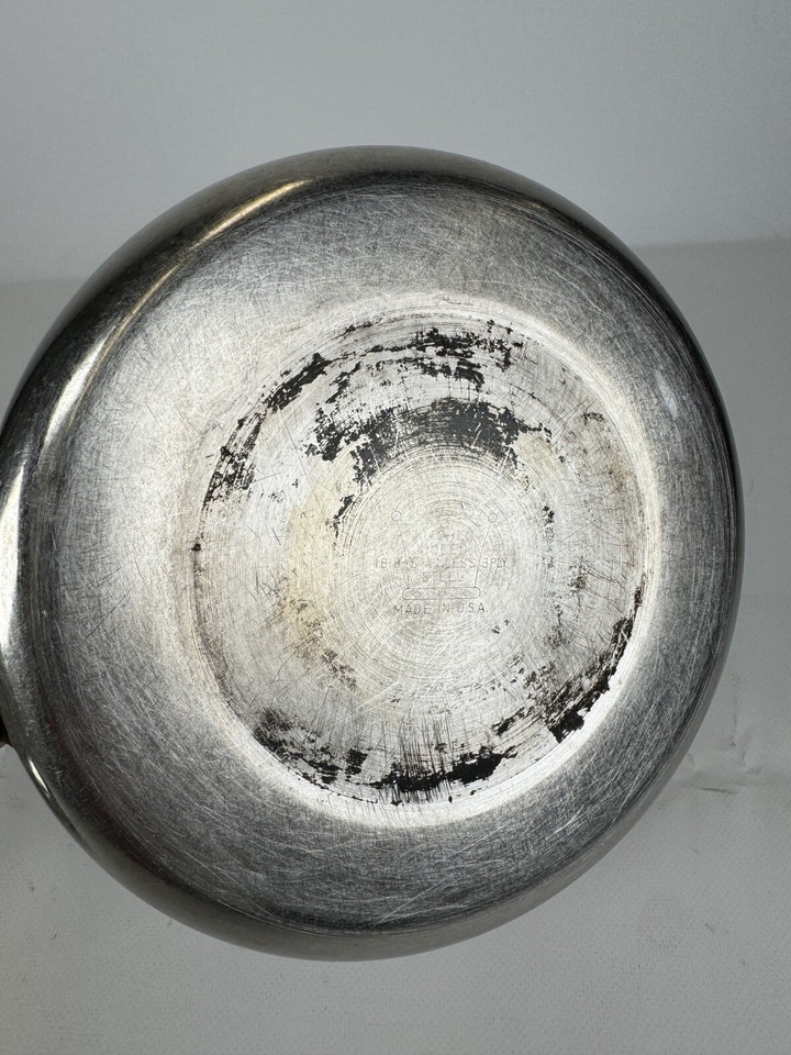 Vintage Kitchen Queen Pan Pot With Lid 18-8 Stainless 5 Ply Steel USA 3 ...