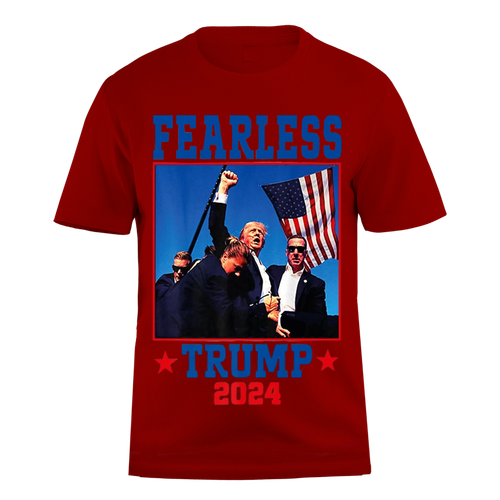 FEARLESS TRUMPH Short Sleeve T-Shirt Free Shipping - Trump 2024 | eBay