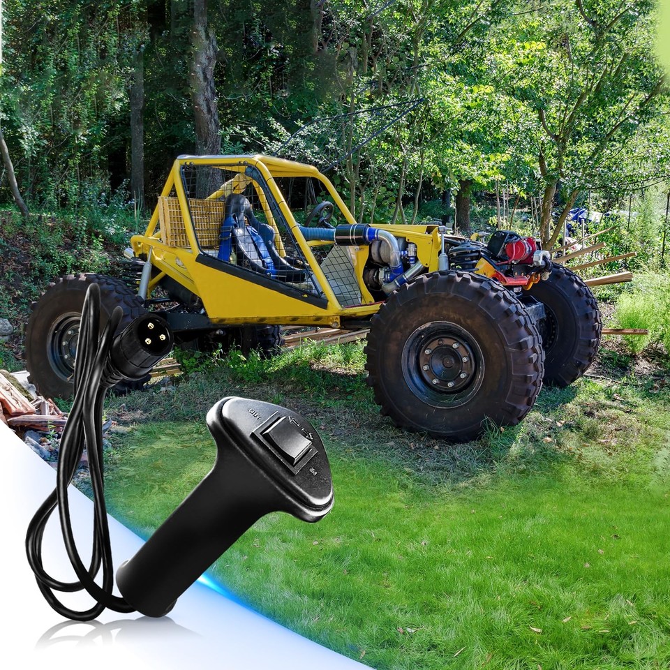 3 Prong Winch Remote Controller 12V 1.5M Wired for 6000-12000LB Winches ...
