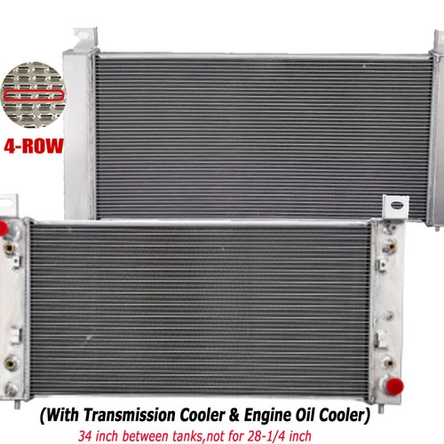 4 Core Aluminum Radiator For 99-14 Chevy Silverado Suburban Tahoe 1500 ...