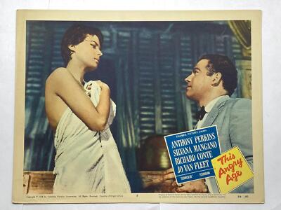 1957 This Angry Age #8 Lobby Card 11x14 Silvana Mangano Anthony Perkins ...
