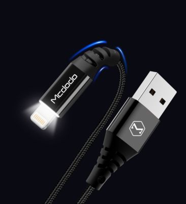 Mcdodo LED STRONG Nylon Braided Cable Sync Charge USB Data Cord iPhone ...