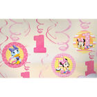 12 Minnie Mouse Happy 1st Birthday Party Hanging Swirls Streamers ...